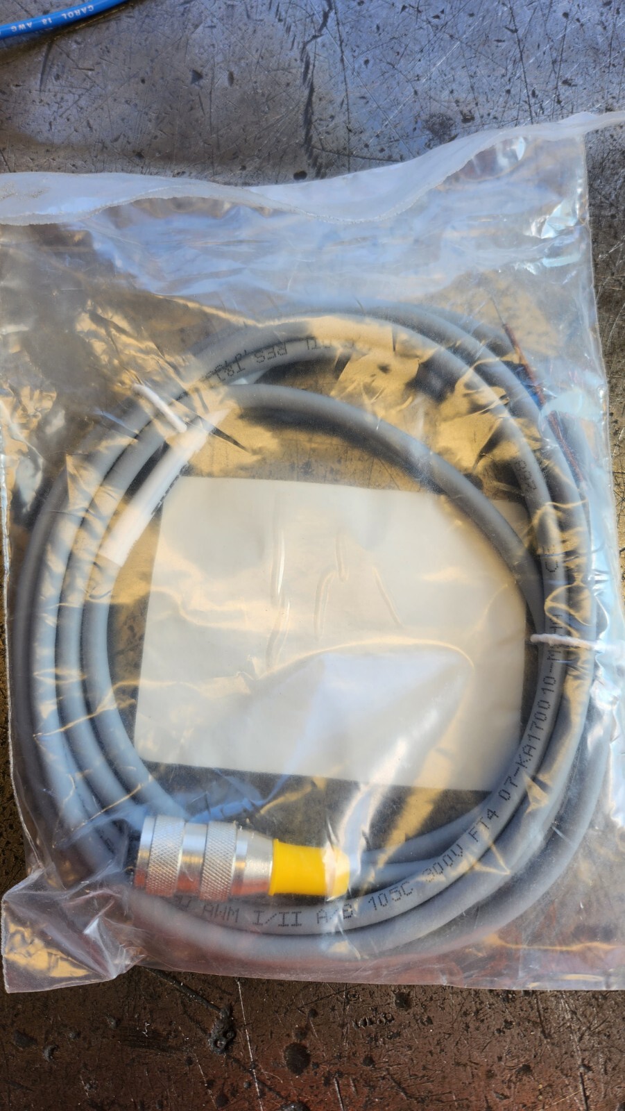 Cord set. Turck part # RK 4T-2. Connection Cable. M12, Female, Straight ...