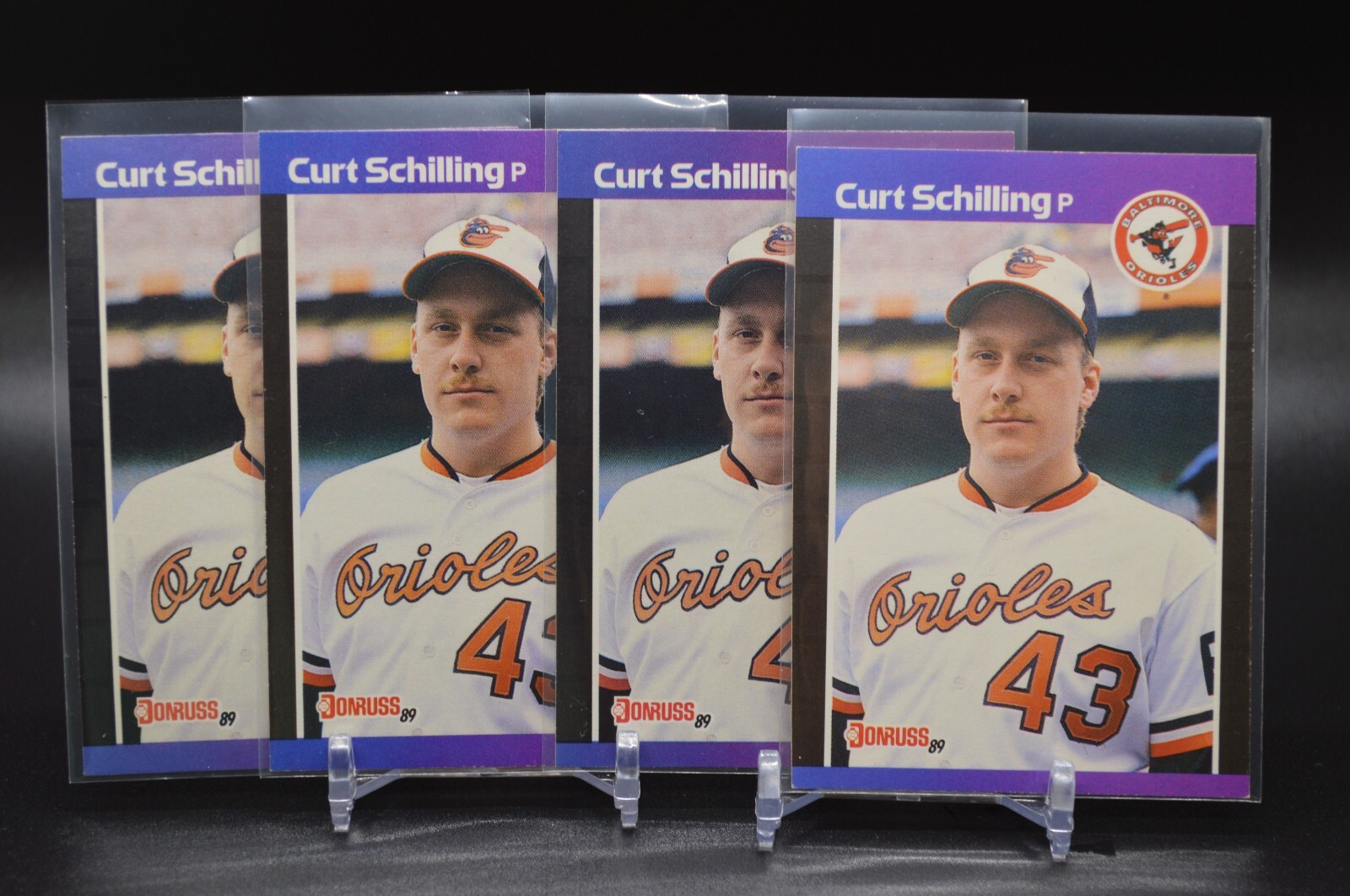 Lot of (4) 1989 Donruss #635 Curt Schilling Rookie Card RC Excellent ...