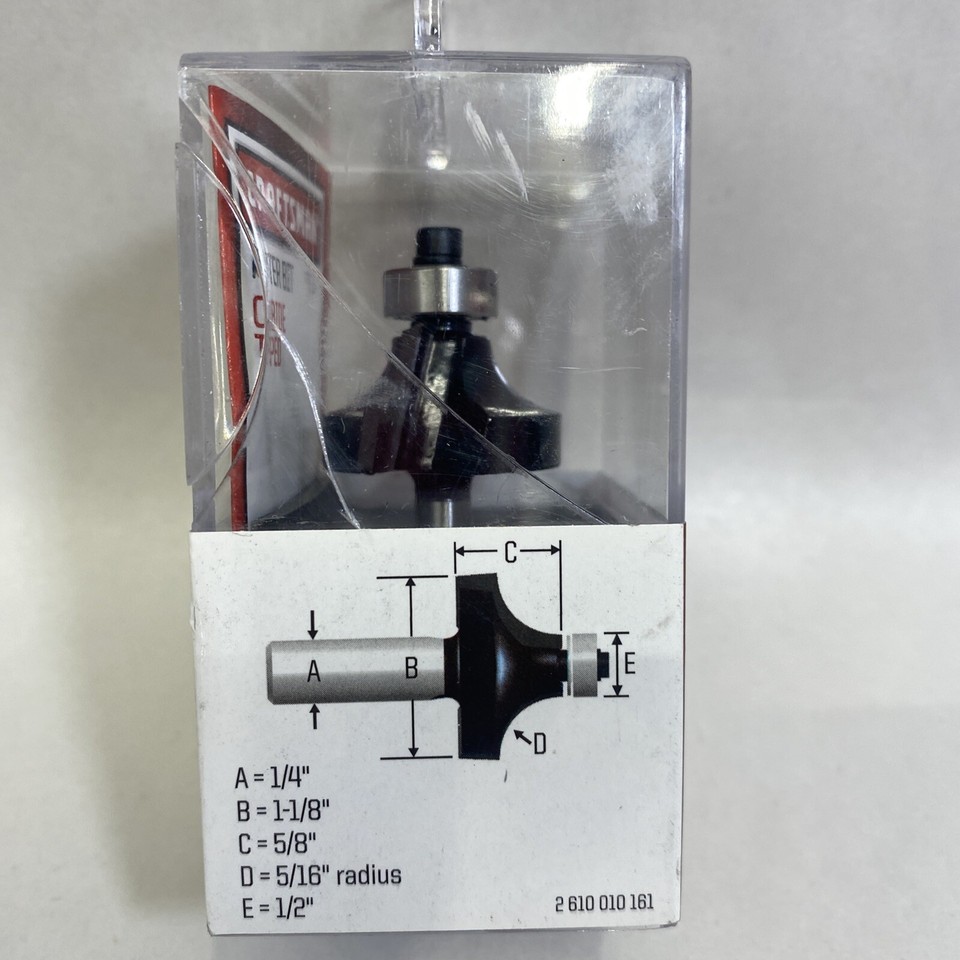 CRAFTSMAN CARBIDE TIPPED ROUNDOVER 5/16 INCH ROUTER BIT MODEL 64231 | eBay