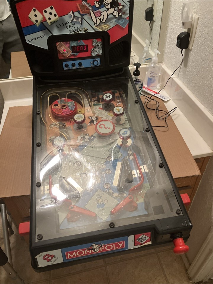 Vintage Monopoly Electronic Pinball Machine Game 2000 Hasbro NO Legs ...