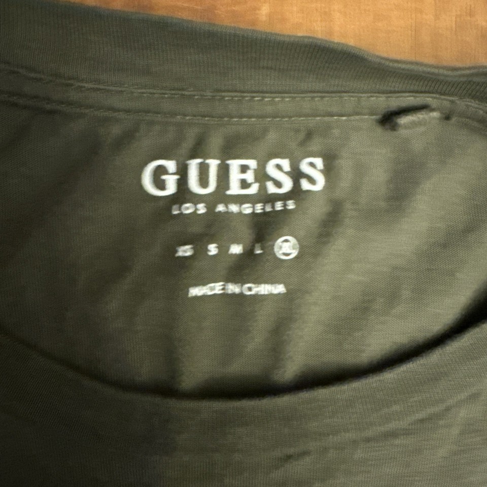 Guess Logo Short Sleeve T-Shirt Women’s Olive Green Size XL | eBay UK