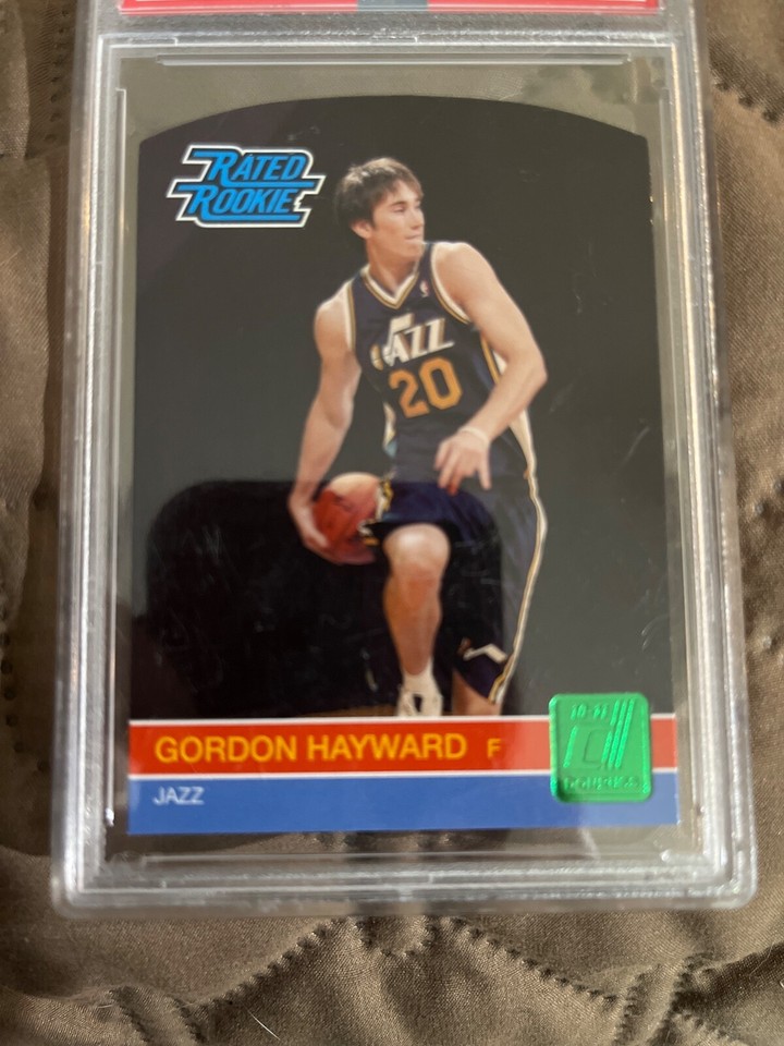2010 Donruss EMERALD DIE CUT Gordon Hayward Rookie Beautiful Card PSA 9 ...