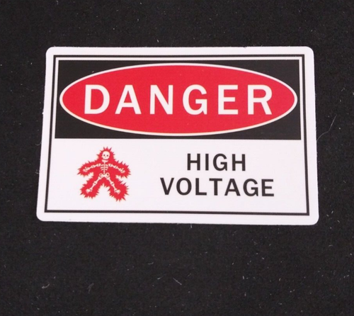 Danger High Voltage Sign Sticker 1.25" x 2 3/8" | eBay