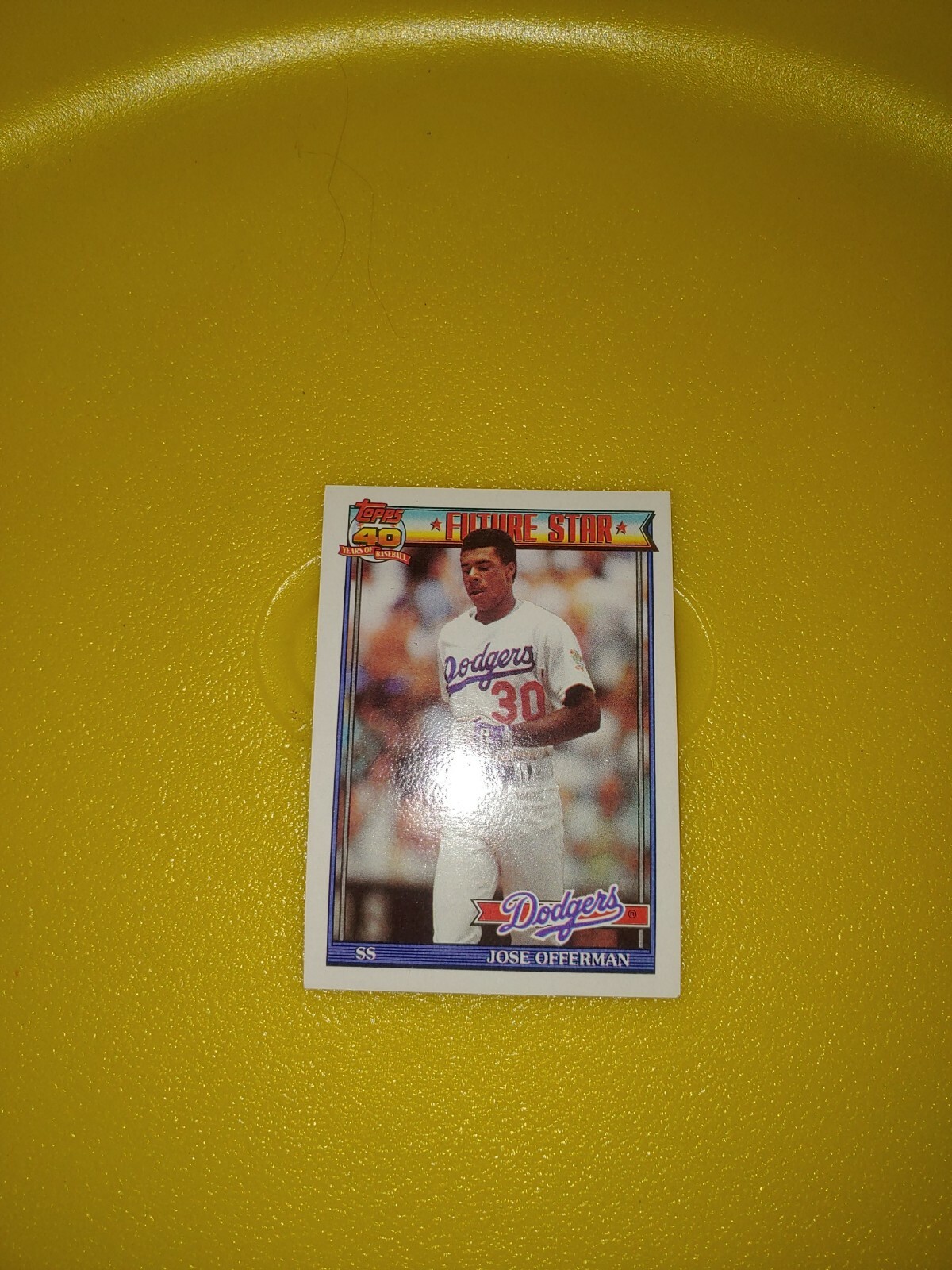 1991 Topps 40 Years of Baseball Jose Offerman #587 MLB Rookie Future ...