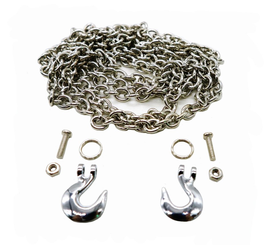 Metal Tow Trailer Chain Hook Shackles Mini Fuel Tank Oil Drum 1:10 ...