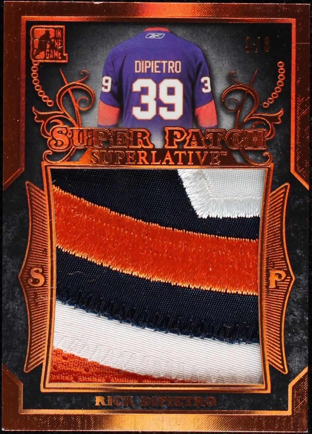 2017 Leaf In the Game Superlative - Super Patch Rick DiPietro #SP-28 ...