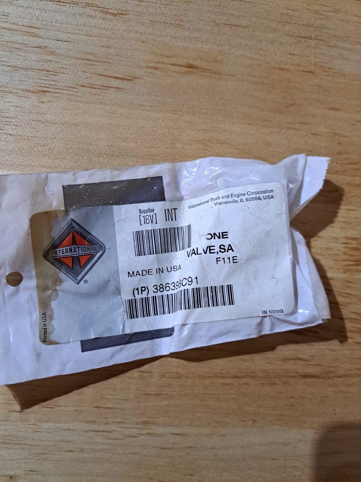 ONE GENUINE INTERNATIONAL TRUCK VALVE 386398C91 | eBay