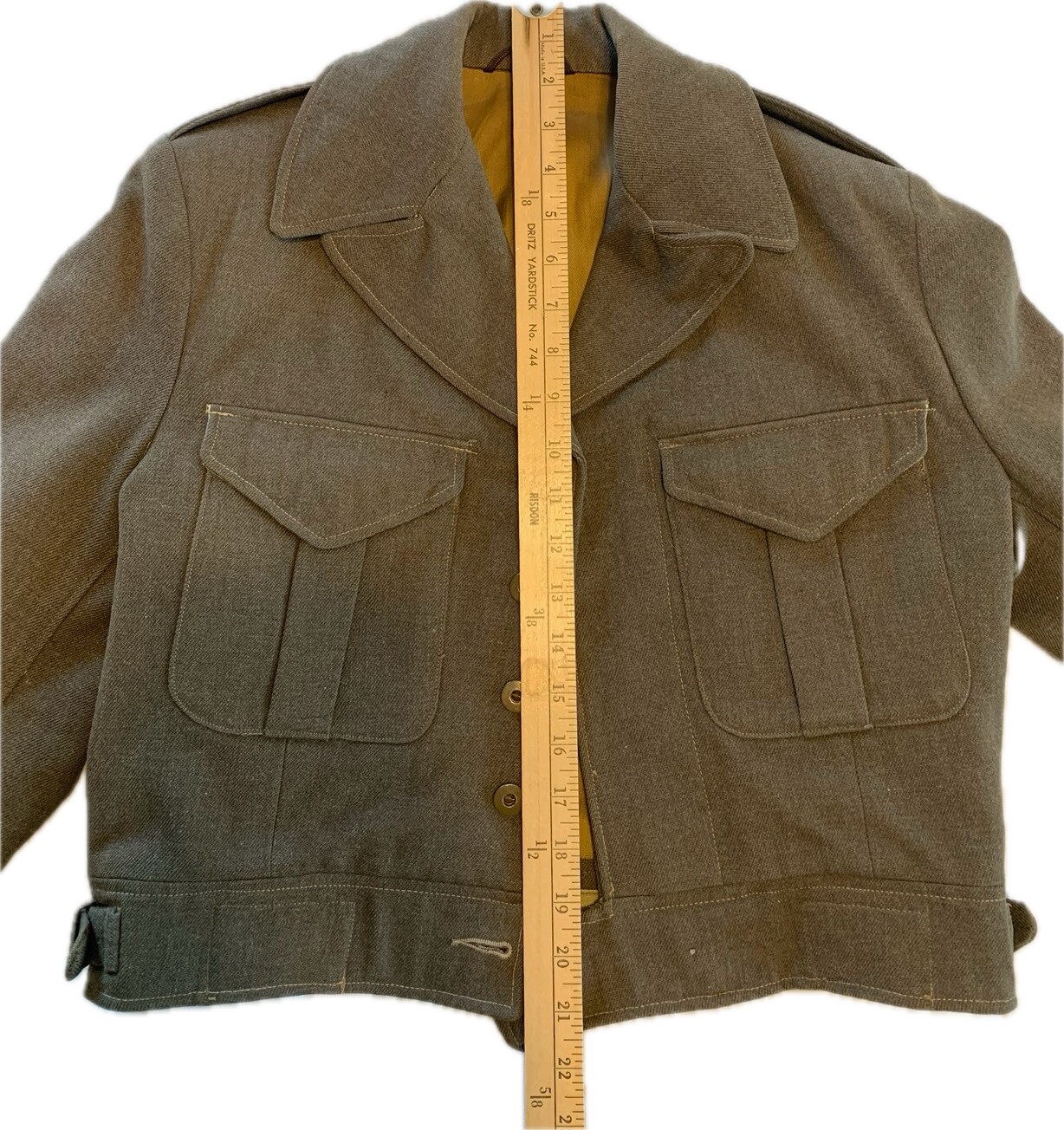 VTG 1957 Military Cropped Army Jacket Miller & Gabbe … - Gem