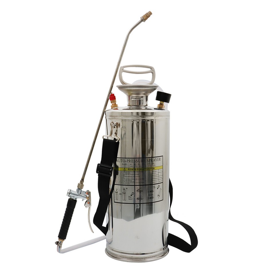 Stainless Steel Sprayer 2 Gal Hand-Pump Sprayer with 3FT Hose Cleaning ...