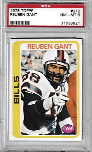 1978 Topps Reuben Gant Football Card #212 Psa Graded 8 Nm-Mt | eBay