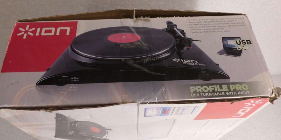 ION PROFILE PRO USB TURNTABLE W/ INPUT 812715011093| eBay