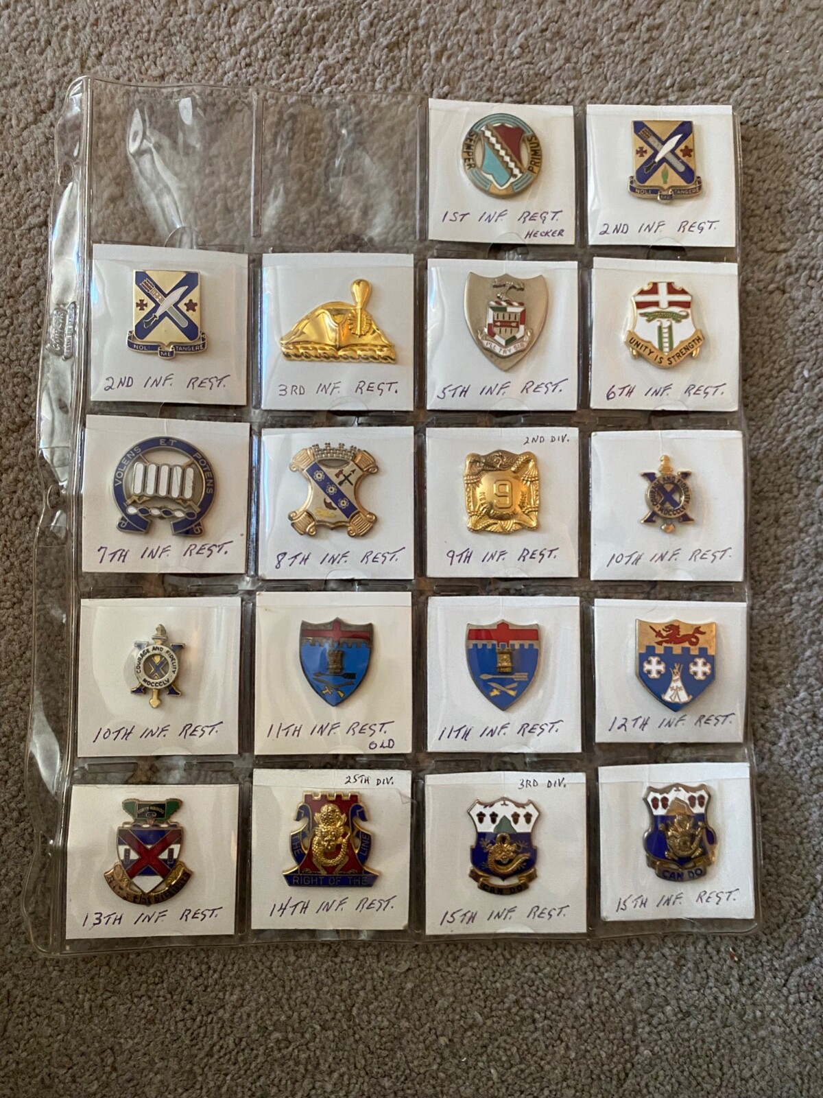 MILITARY INFANTRY UNIT PINS (18 PINS) | eBay