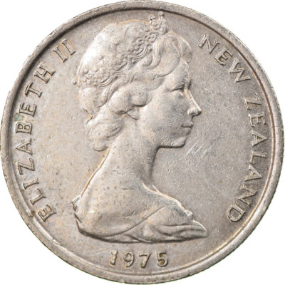 New Zealand 5 Cents Coin | Queen Elizabeth II | Tuatara Lizard | 1967 ...