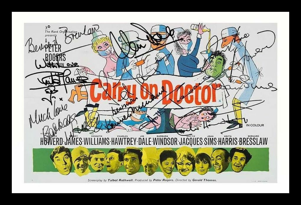 Carry On Doctor Cast Autograph Signed & Framed Photo | eBay