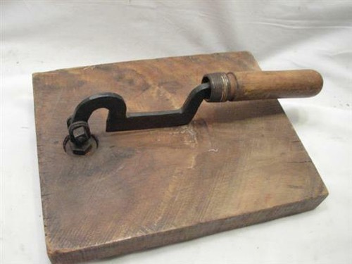 Blacksmith Hand Forged Butcher Block Knife Cleaver Tool Tobacco Cutter ...