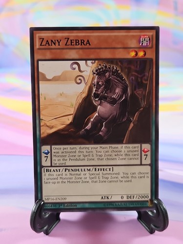 Yu-Gi-Oh TCG Card | Zany Zebra MP16-EN209 First Edition | eBay