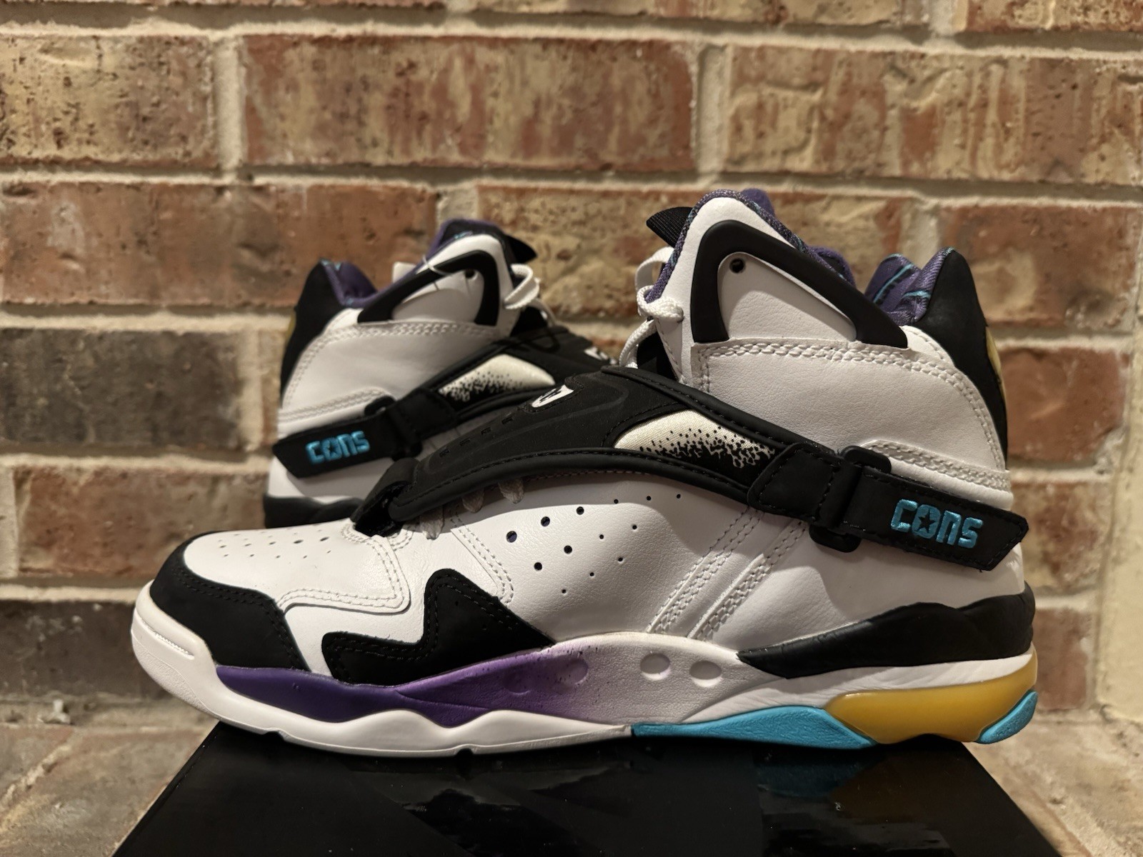 New 10.5 Converse Aero Jam Mid Larry Johnson Grandmama Hornets White ...
