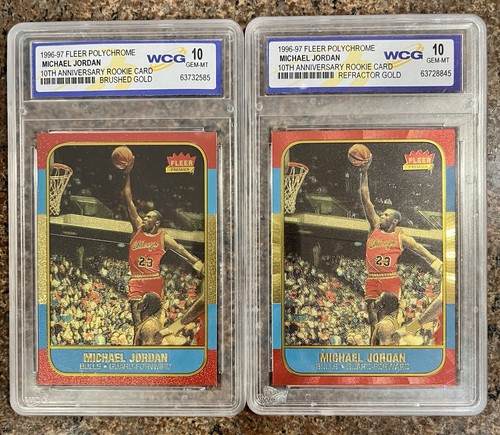 1996-97 Fleer Polychrome Michael Jordan 10th Anniversary Rookie Card ...