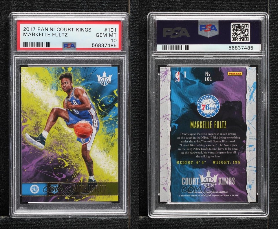 2017-18 Panini Court Kings Rookies I Markelle Fultz #101 PSA 10 GEM MT ...