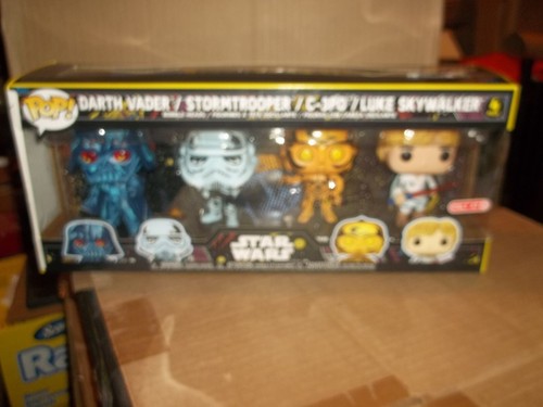Funko Pop! Vinyl: Star Wars - Darth Vader / Stormtrooper / C-3PO / Luke ...