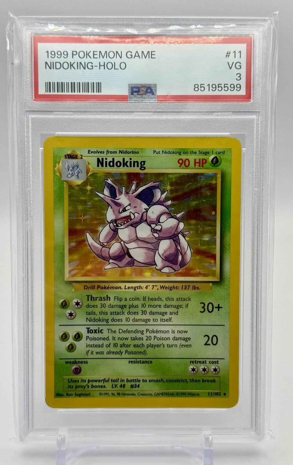 Pokémon TCG Nidoking Base Set 11/102 Holo Unlimited Holo Rare for sale ...