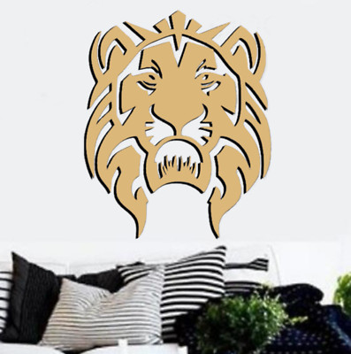 MDF Lion Head Wooden Face Wall Decoration Sign Wood Cutout Craft Design ...