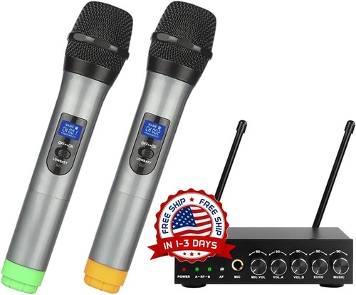 Microfonos Inalambricos PROFESIONALE Para Cantar Karaoke Con Receptor ...