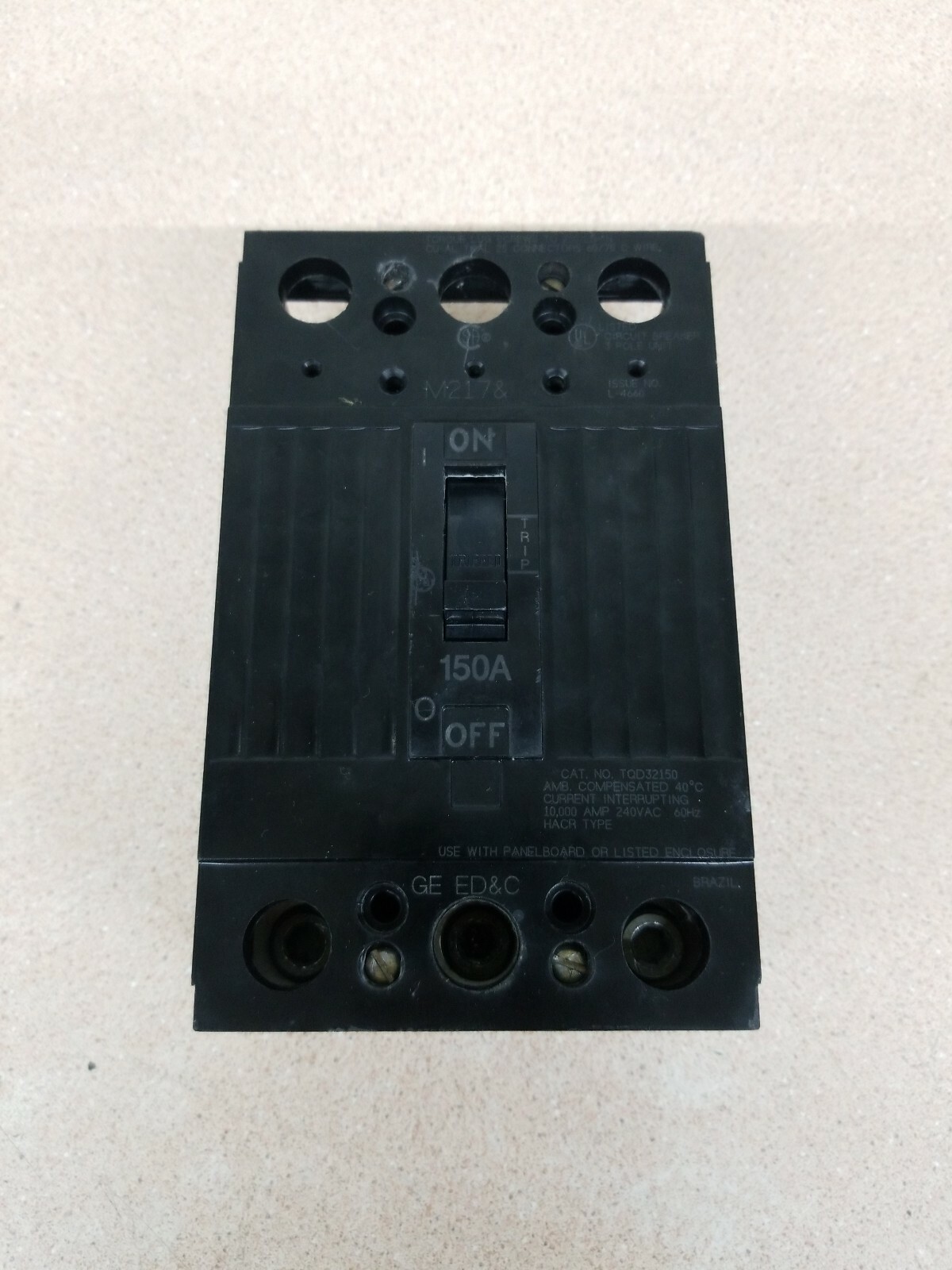 TQD32150 GE 150 Amp 240V 3 Pole Bolt On Circuit Breaker 794518212917| eBay