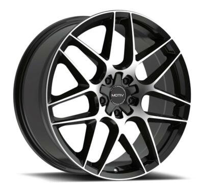 18 inch 18x8 Motiv 435MB FOIL Black Machined wheels rims 5x120 +42 | eBay