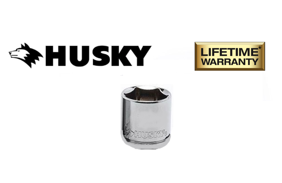 New Husky Socket 1/4", 3/8" or 1/2" Drive 6/12 Pt Shallow / Deep SAE mm ...