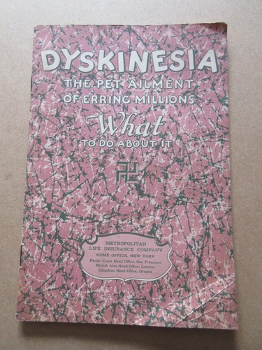 DYSKINESIA Metropolitan Life Insurance Metlife Brochure VINTAGE 1926 | eBay