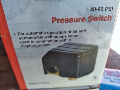 Pro Plumber Pressure Switch, 40-60 PSI, Model # PPS4060, New | eBay