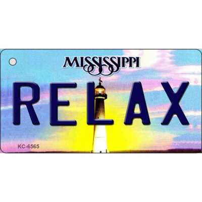 Relax Mississippi State License Plate Tag Key Chain KC-6565 | eBay