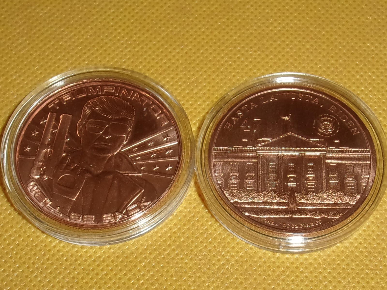 2024 TRUMPINATOR "We'll Be Back" 1oz Fine Copper BU Coin Round Trump ...