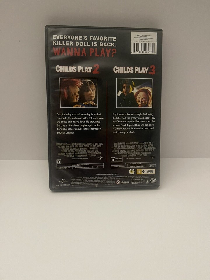 Child’s Play 2 & Child’s Play 3 DVD New Sealed Double Feature Horror ...