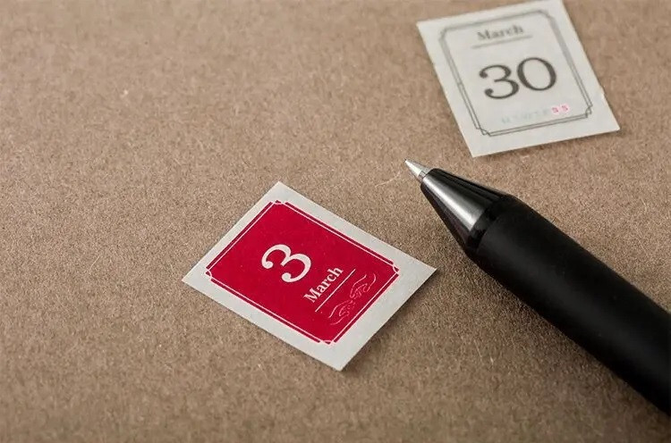 Calendar Stickers 12pc cute planner diary journal deco sticker day date ...