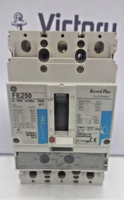 GE Record Plus FE 250, 250 A Catalogue No.FEN306F250KF Circuit Breaker ...