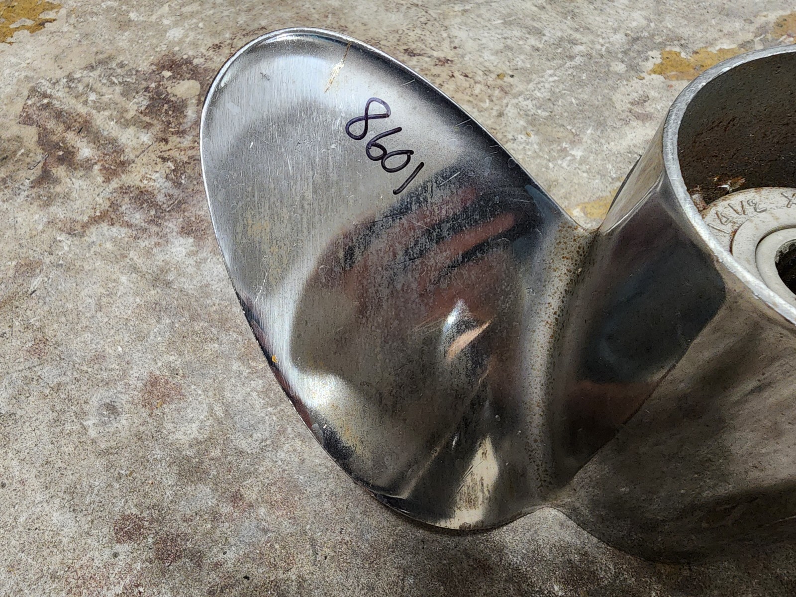 COUNTER 14 1/2" X 22P OMC EVINRUDE JOHNSON RAKER SS PROPELLER, 398503 ...