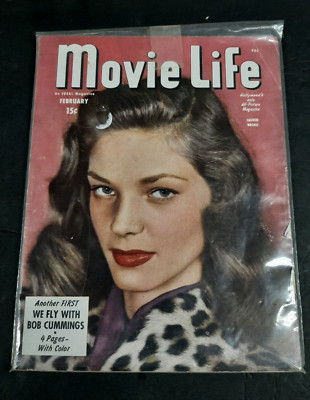 MOVIE LIFE MAGAZINE FEB 1946 LAUREN BACALL COVER | eBay