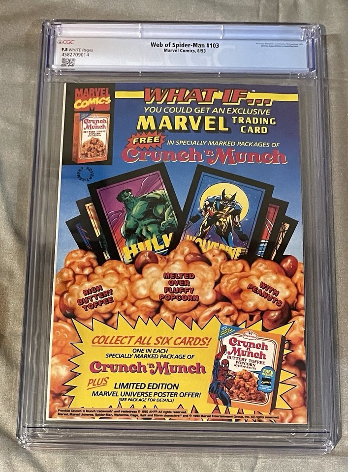 Web of Spider-Man 103 CGC 9.8 NM/M White Pages Maximum Carnage Venom ...