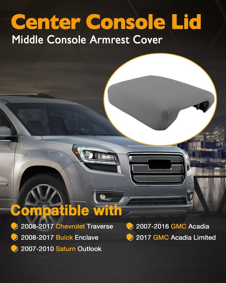 Center Console Lid For 07-17 Chevy Traverse GMC Acadia Buick Enclave ...