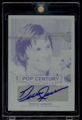 2013 Leaf Pop Century Bruce Jenner Black Printing Plate Autograph 1/1 ...