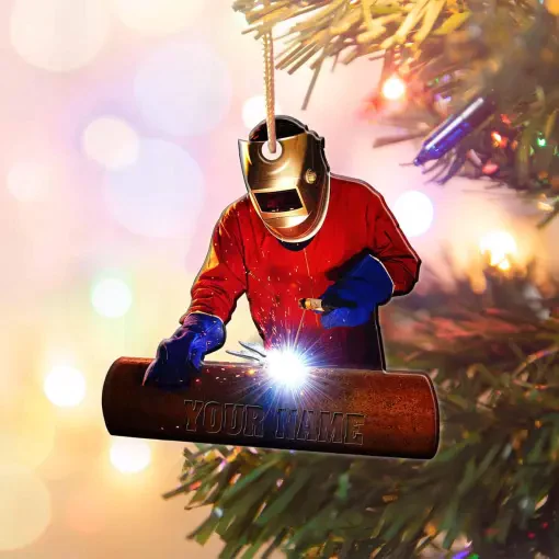 Customized Proud American Welder, Welder Hanging Ornament, Christmas ...