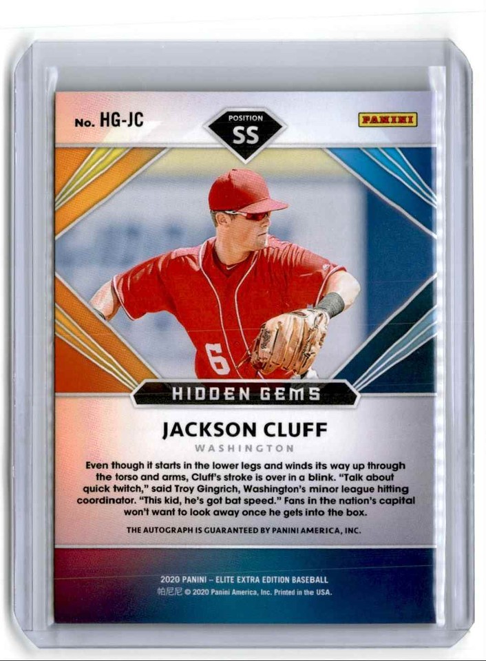 2020 Elite Extra Edition Auto Hidden Gems Jackson Cluff Auto Washington ...