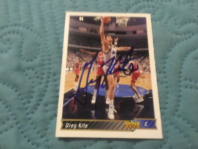 GREG KITE SIGNED 1992/‘93 UPPER DECK MINT CARD #256, ORLANDO MAGIC ...