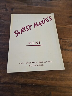 Slapsy Maxies Menu 1940s Ww2 Era Menu | eBay