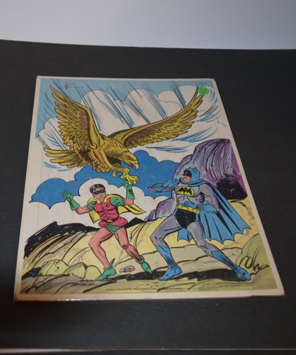 NEW VINTAGE 1966 WATKINS BATMAN ROBIN VS GIANT EAGLE FRAME TRAY PUZZLE ...