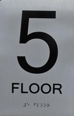 5th Floor Sign -(Aluminium, Brush Silver,Size 6x9) The Sensation line ...
