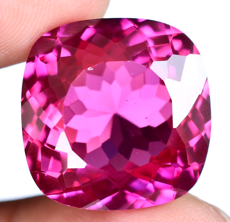 34.75Ct Natürlich Rhodolit Granat Kissen Form Himbeere Pink Certified ...