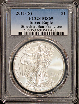 2011-S $1 American Silver Eagle MS 69 PCGS # 39004830 + Bonus | eBay